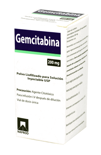 Gemcitabina 200 mg, Polvo Liofilizado para Solución Inyectable USP ... Gemcitabina 200 mg, Polvo Liofilizado para Solución Inyectable USP ...
